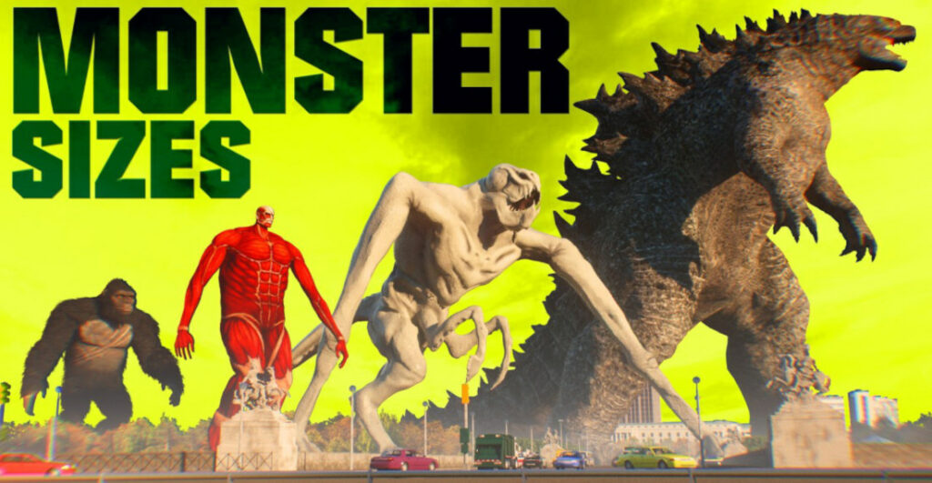 Monster Size Comparison From Popular Movies And Video Games - borninspace